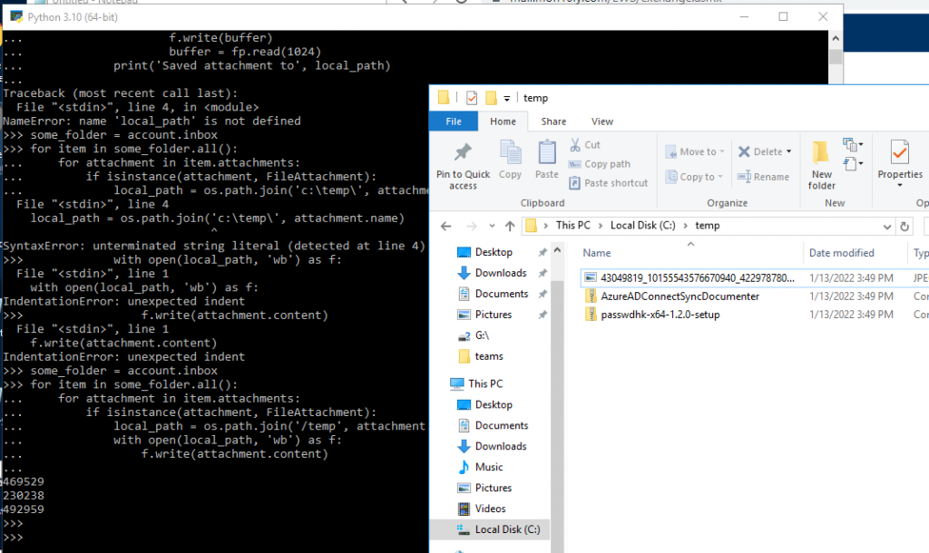 Retrieving attachments from Exchange mailbox using python - Welcome to ...